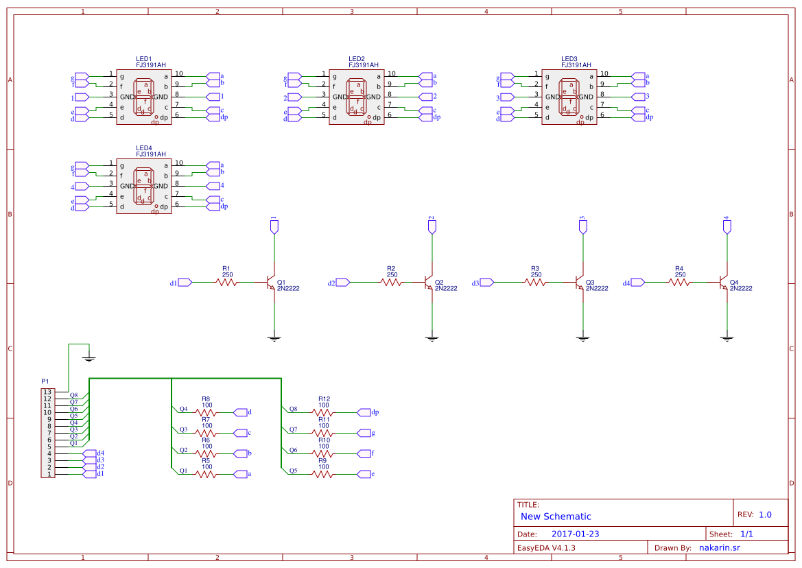 8 LED - EasyEDA open source hardware lab