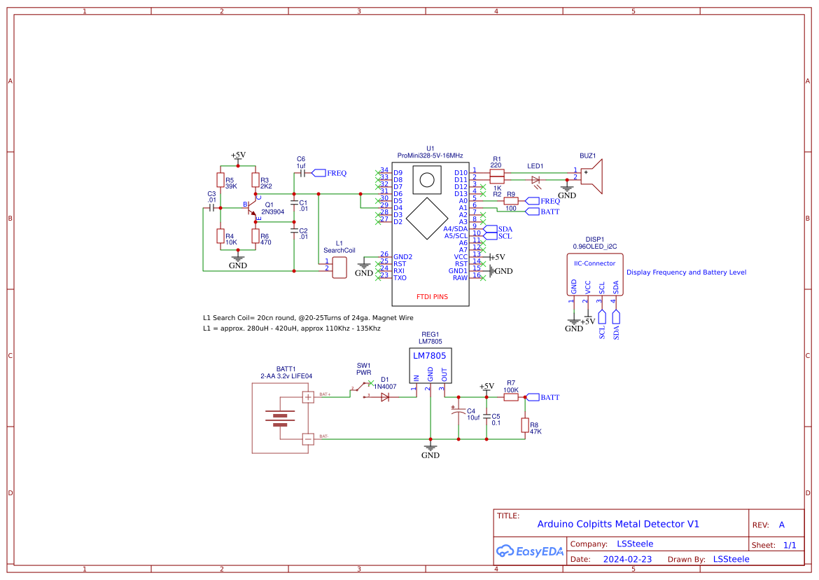 Arduino Metaldetector Oshwlab 4498