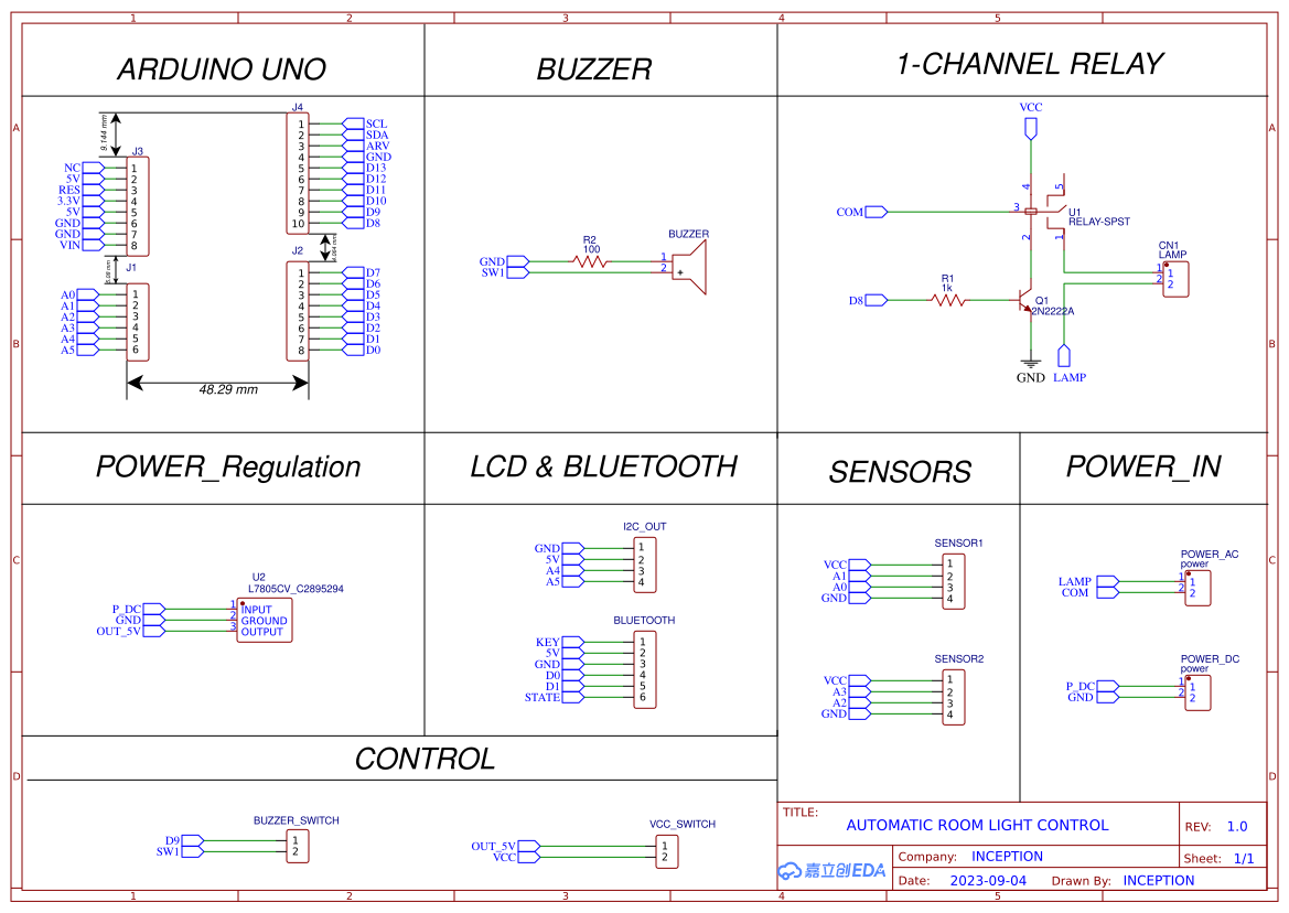 Automatic room light control - EasyEDA open source hardware lab
