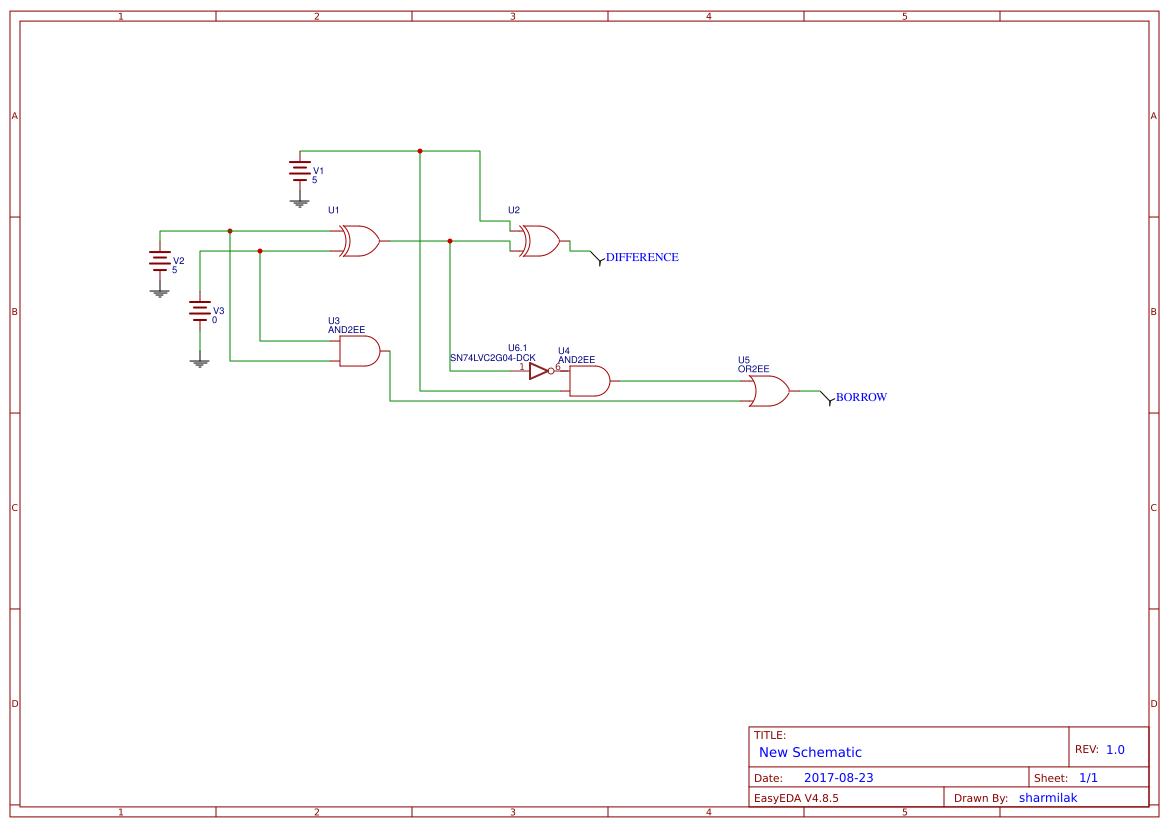 full adder and subtractor - EasyEDA open source hardware lab