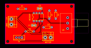 DC Motor speed control using 555 timer - OSHWLab