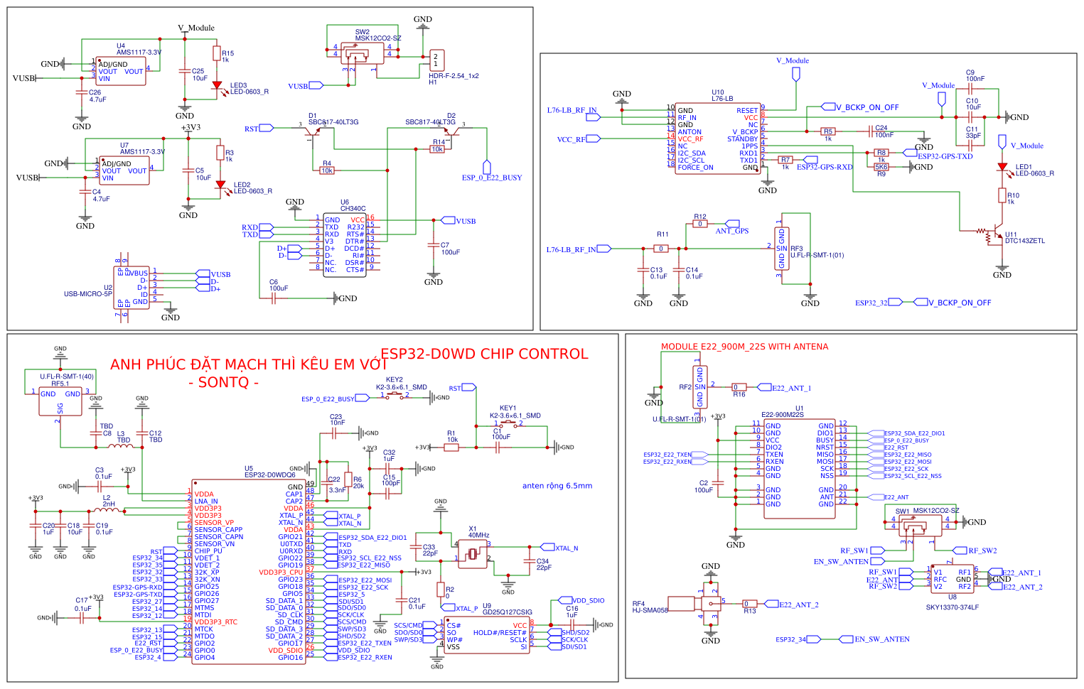 ESP32_E220 - OSHWLab