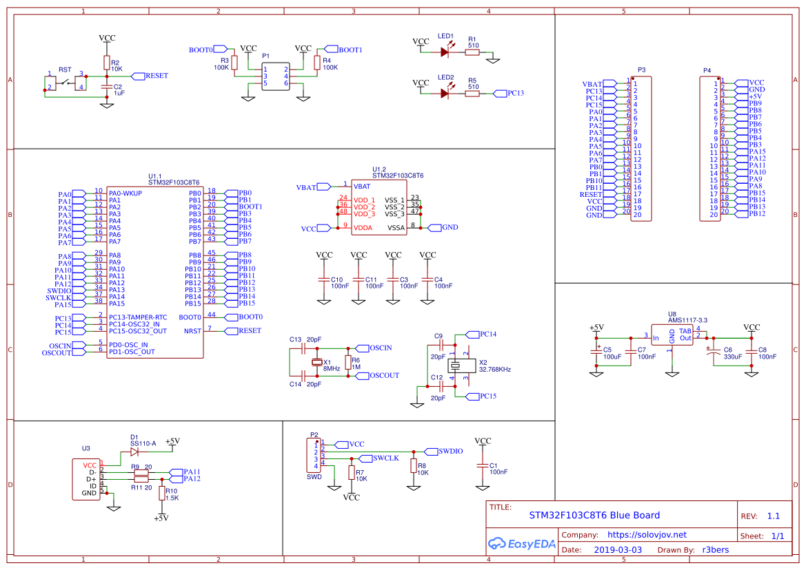 STM32F103 «Blue Pill» modified board copy copy - Platform for creating and sharing projects ...