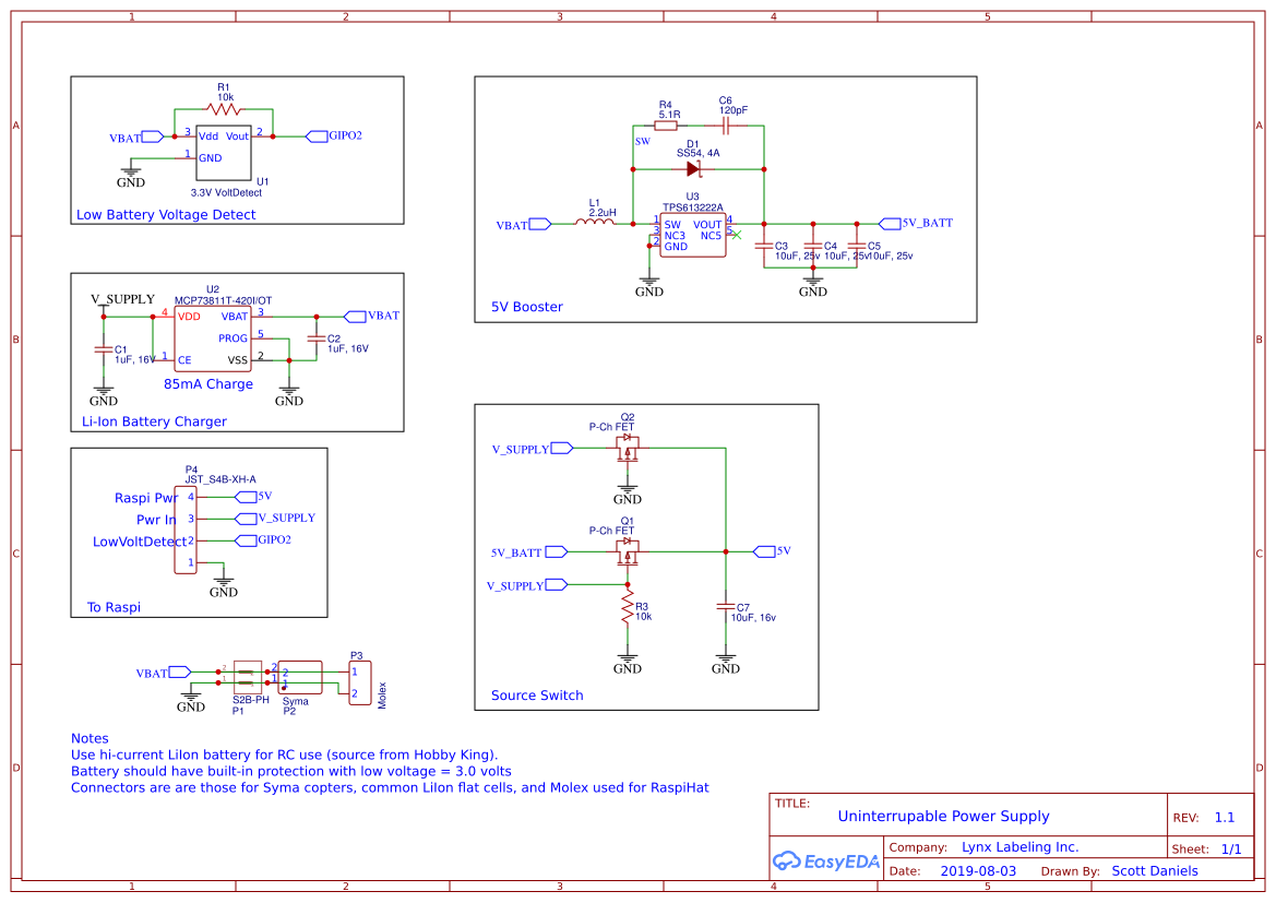 Raspi UPS2 - OSHWLab