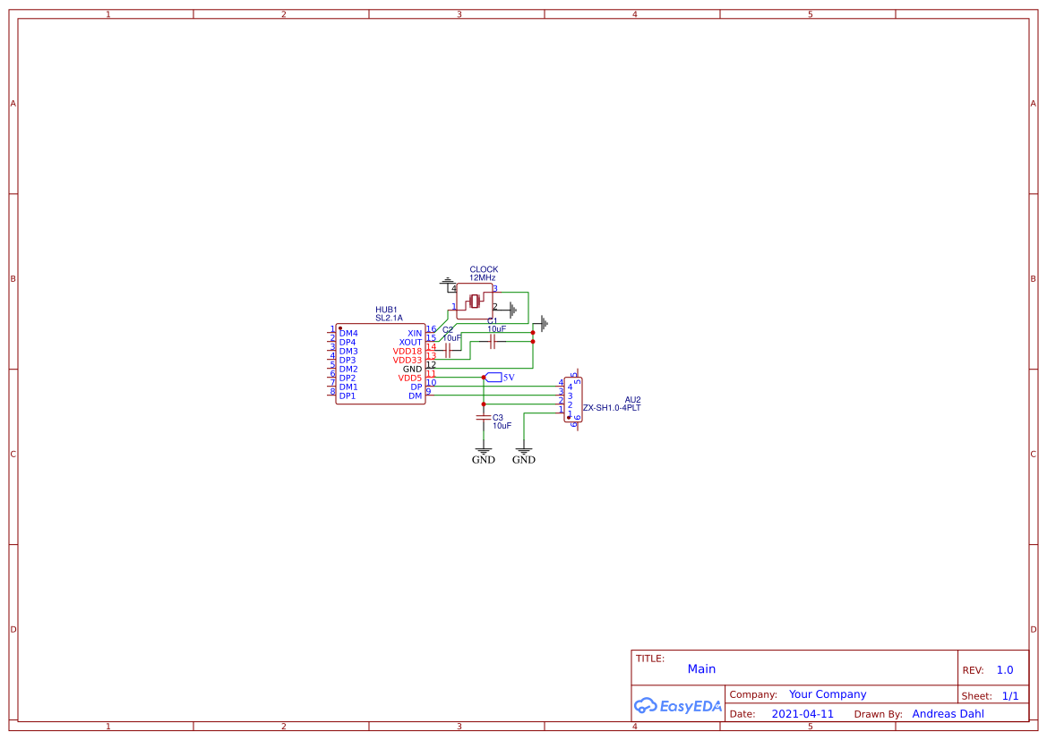 USB hub SL2.1a - OSHWLab