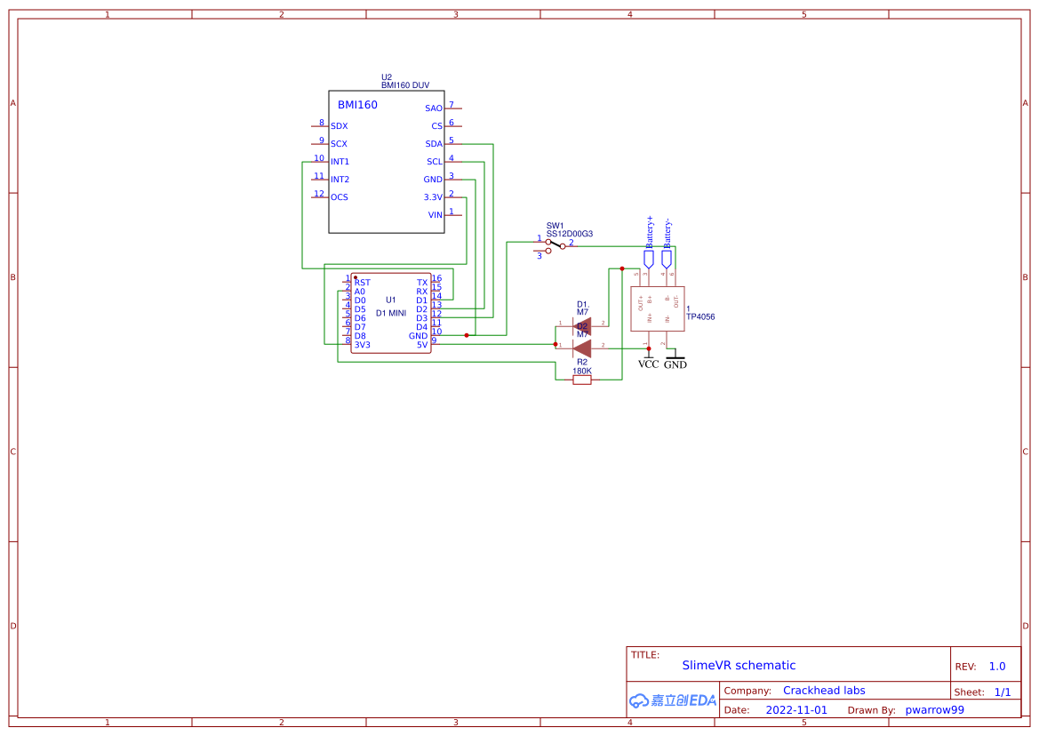 SlimeVr trackers ( Based BMI160 ) - OSHWLab