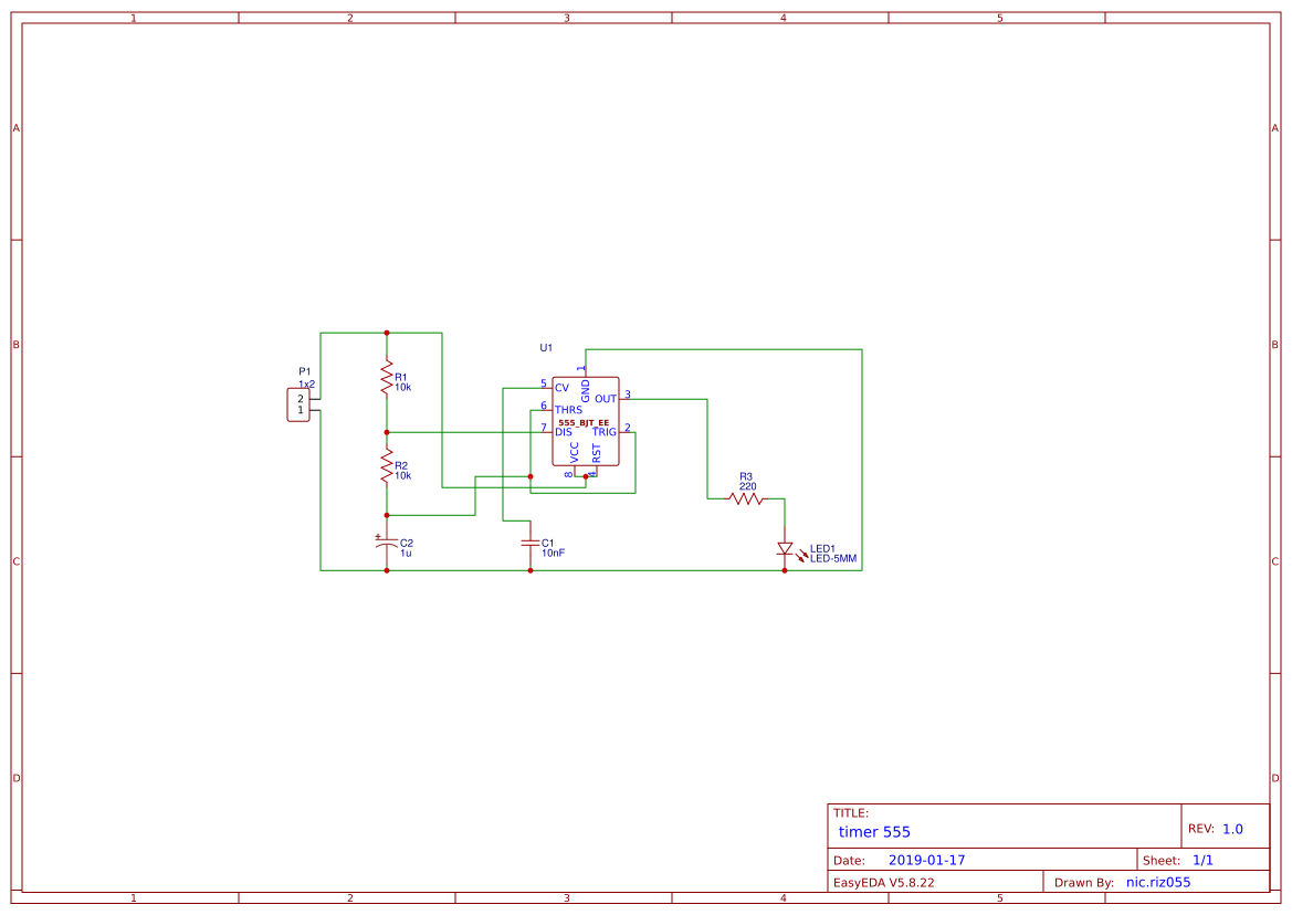 timer 555 astable - EasyEDA open source hardware lab