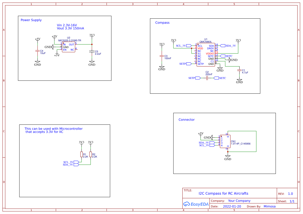 RC Aircraft Compass - OSHWLab
