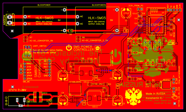 PC TURN ON SMS - EasyEDA open source hardware lab