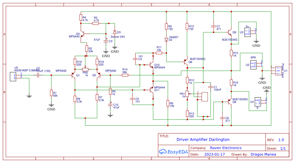 Amp THT Darlington - OSHWLab