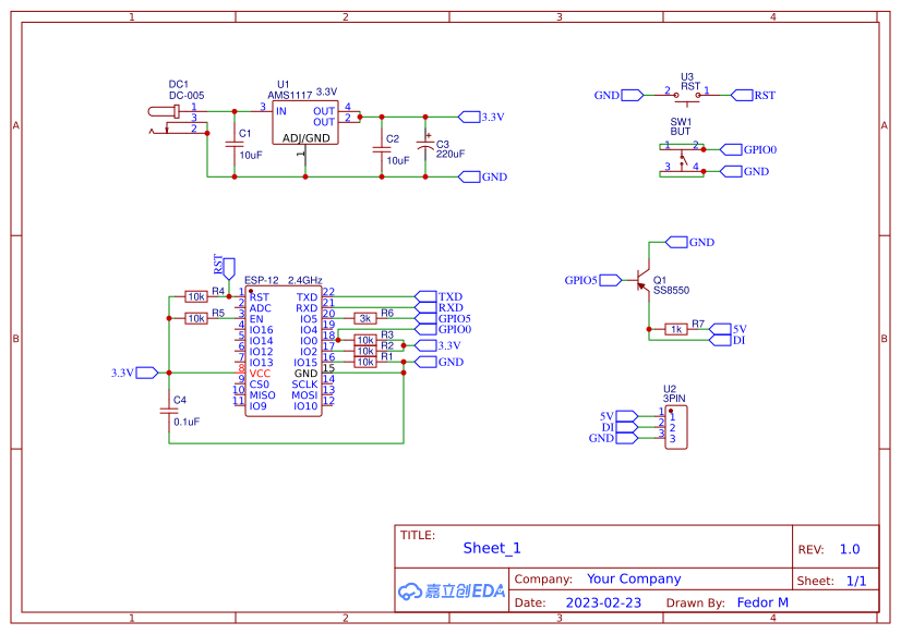 esp8266_garland - EasyEDA open source hardware lab