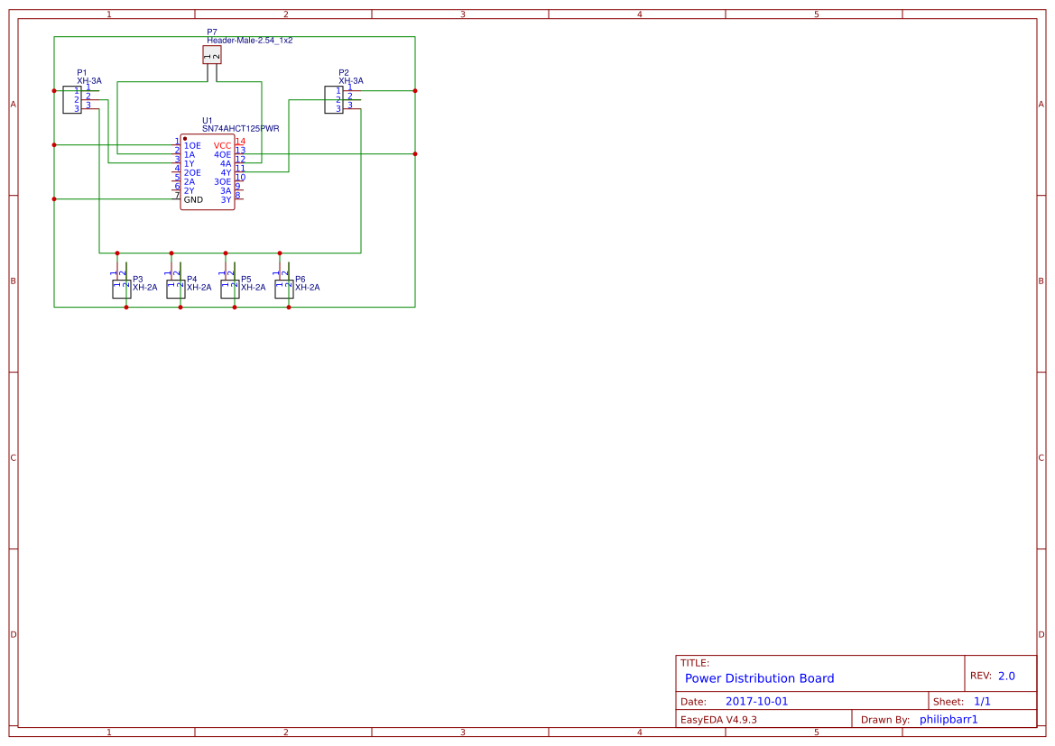 Simple power distribution - EasyEDA open source hardware lab