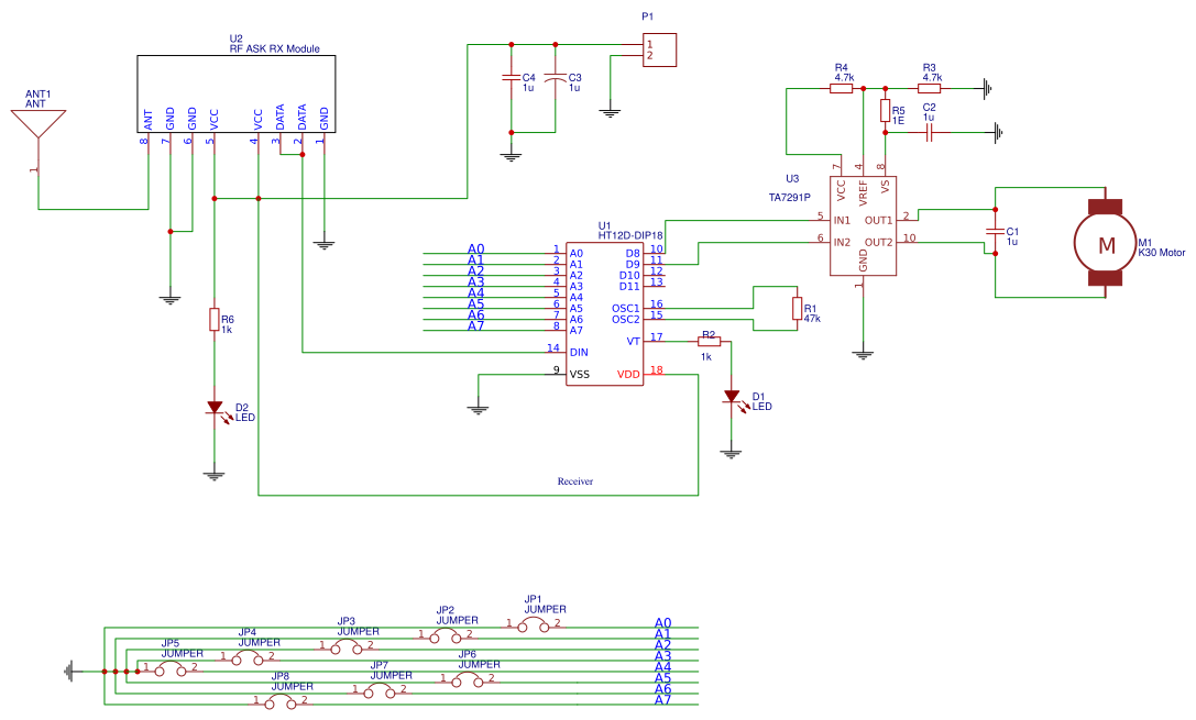 RF Remote DC Motor Direction Controller—Transceiver - OSHWLab