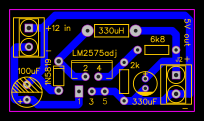 LM2575 adj, 5V,1A output - EasyEDA open source hardware lab