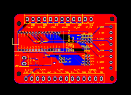 Nema23 GRBL CNC shield - EasyEDA open source hardware lab