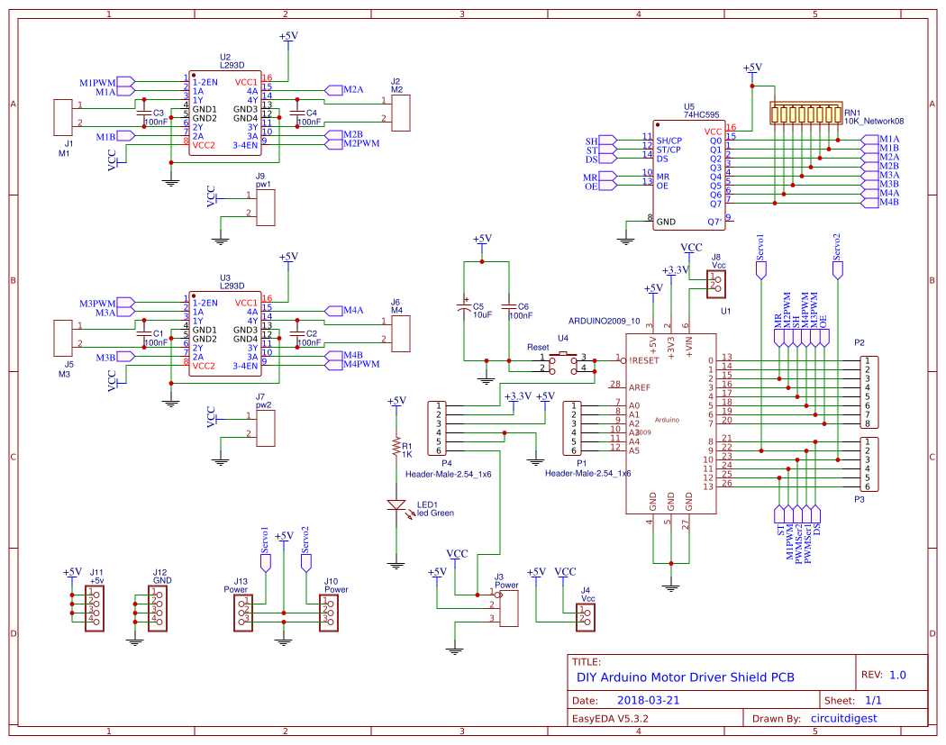 Motor Driver Sheild - OSHWLab