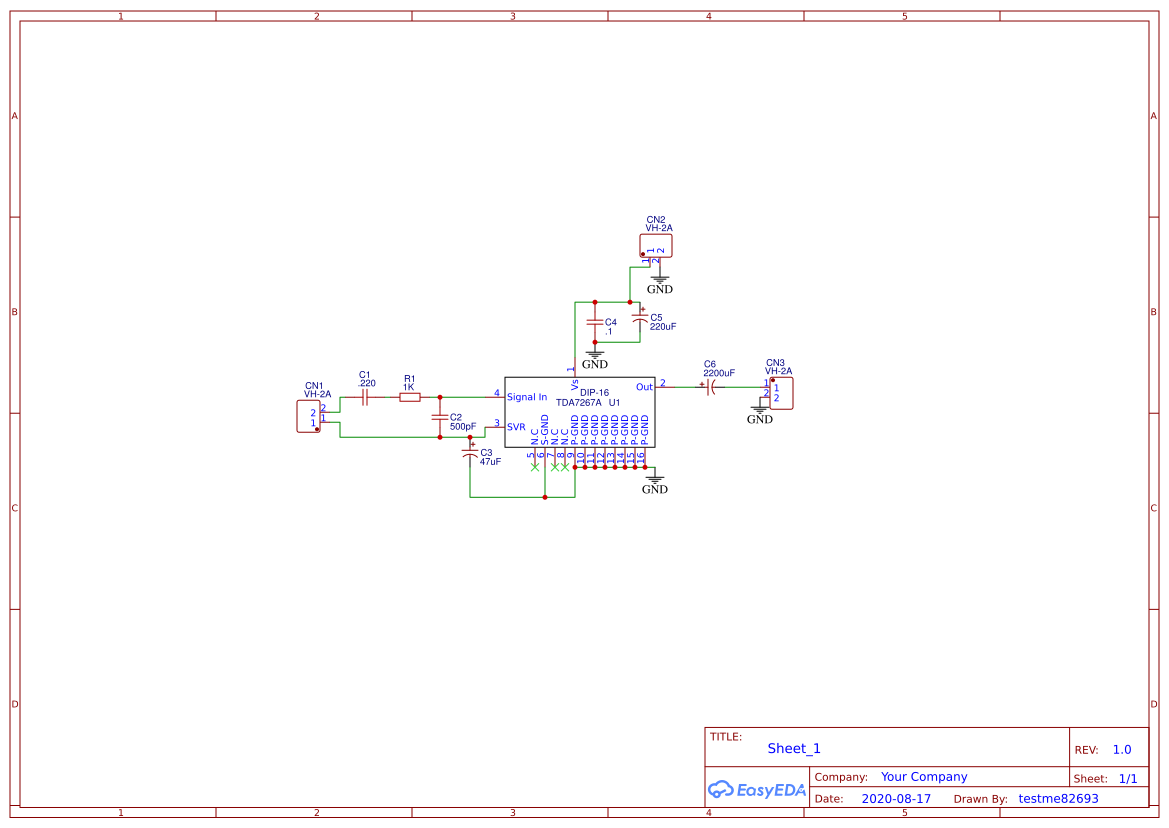 TDA7267A 3W MONO AMPLIFIER - OSHWLab