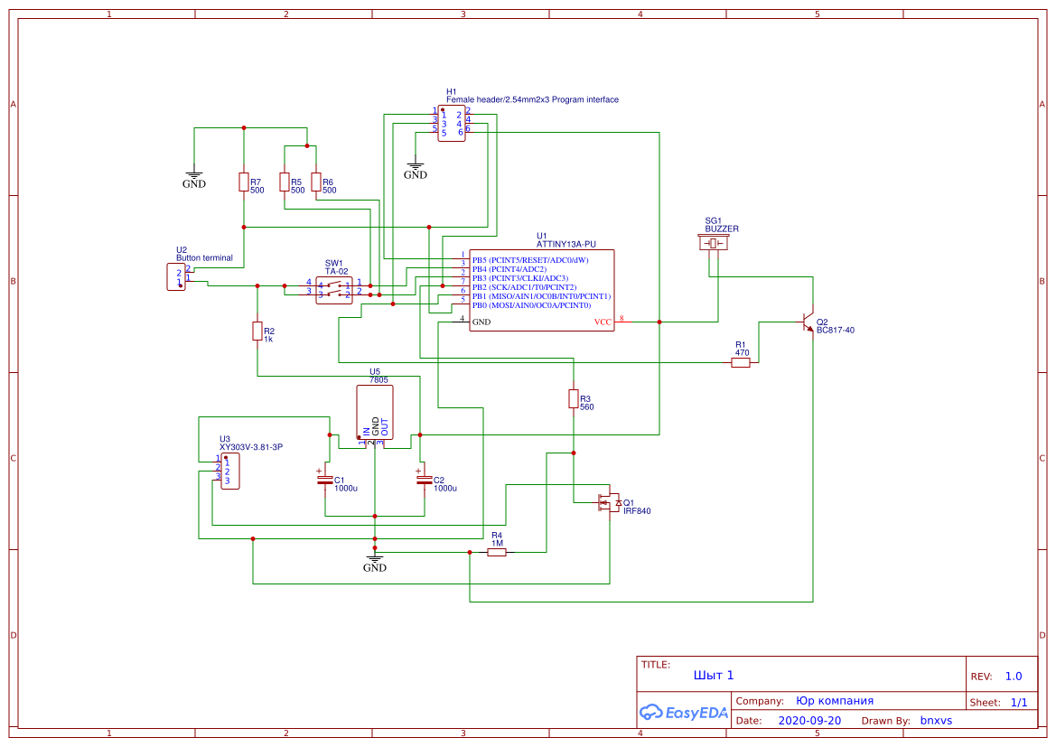 Sensitometer Attiny13 - EasyEDA open source hardware lab