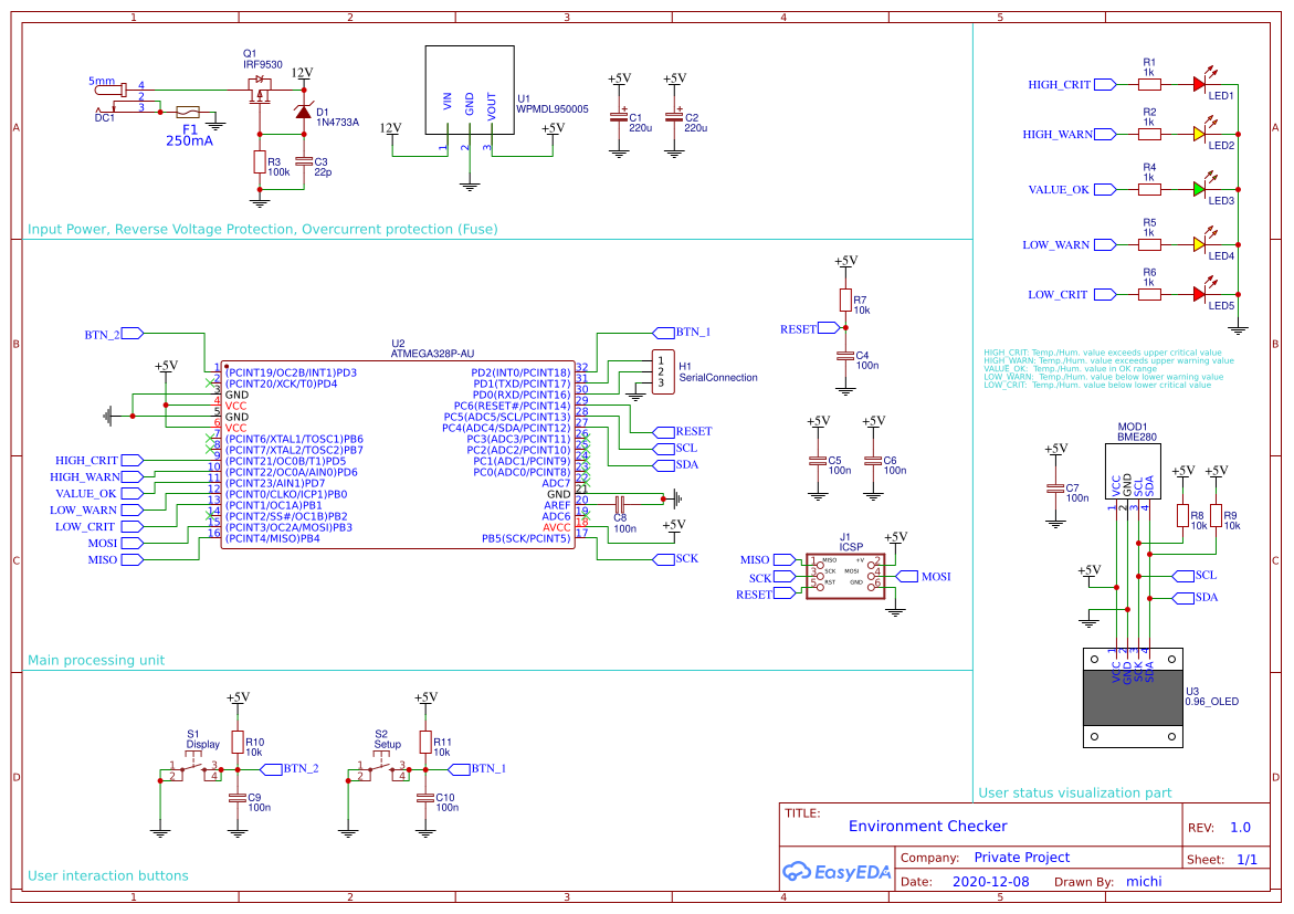 EnvironmentChecker - EasyEDA open source hardware lab