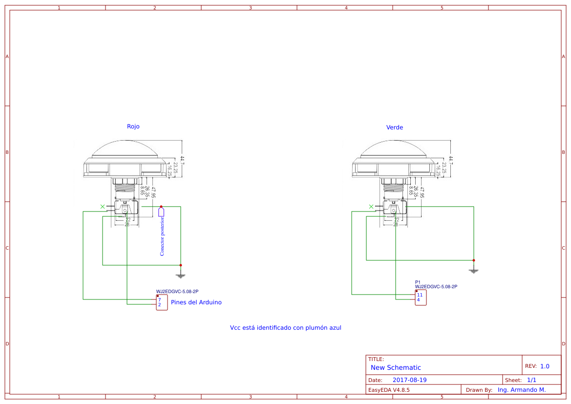 Diagrama de conexiones botones - EasyEDA open source hardware lab
