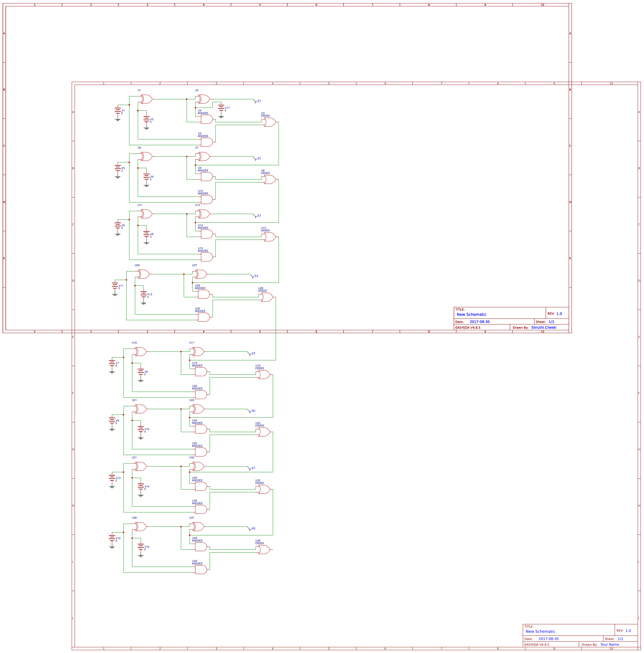 4 bit full adder - EasyEDA open source hardware lab