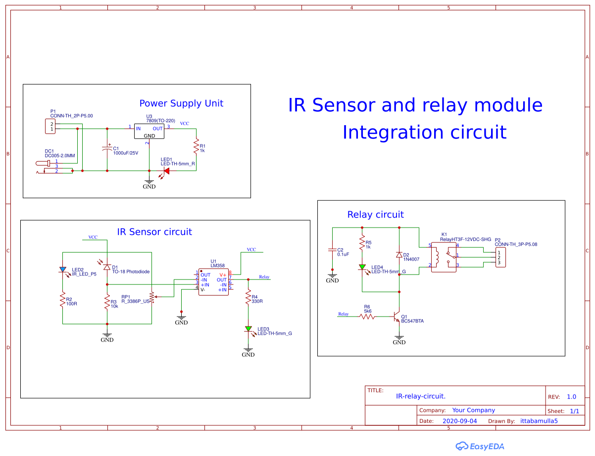 IR relay cicuit - OSHWLab
