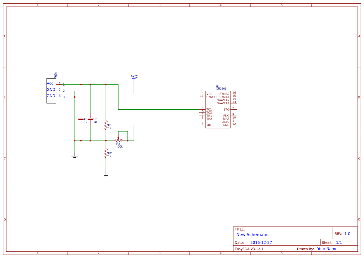 XR2206 Function Generator - EasyEDA open source hardware lab