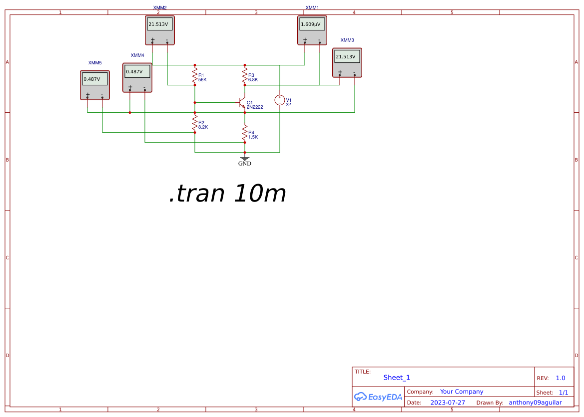 Circuitos con transistores BJT 2 - EasyEDA open source hardware lab