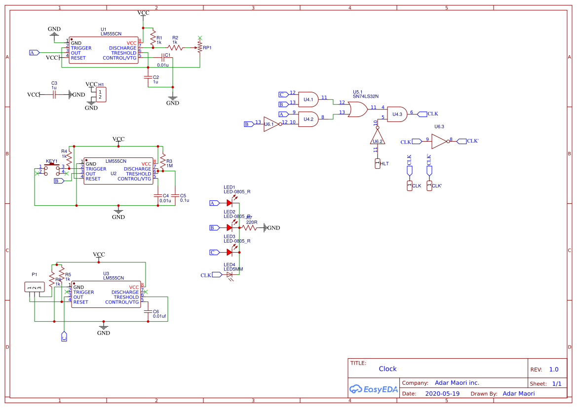 computer clock - EasyEDA open source hardware lab