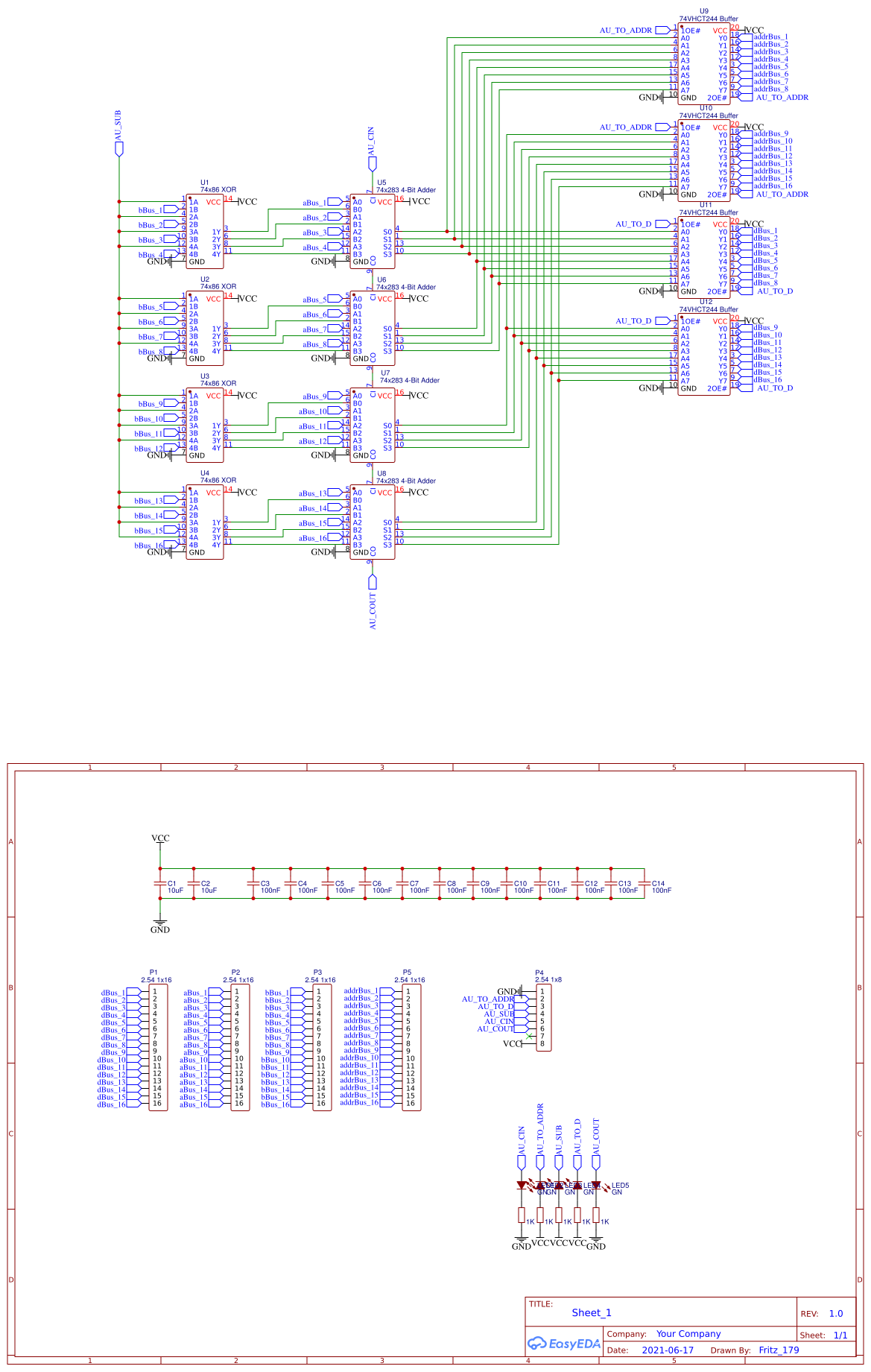 Homemade CPU AU - EasyEDA open source hardware lab