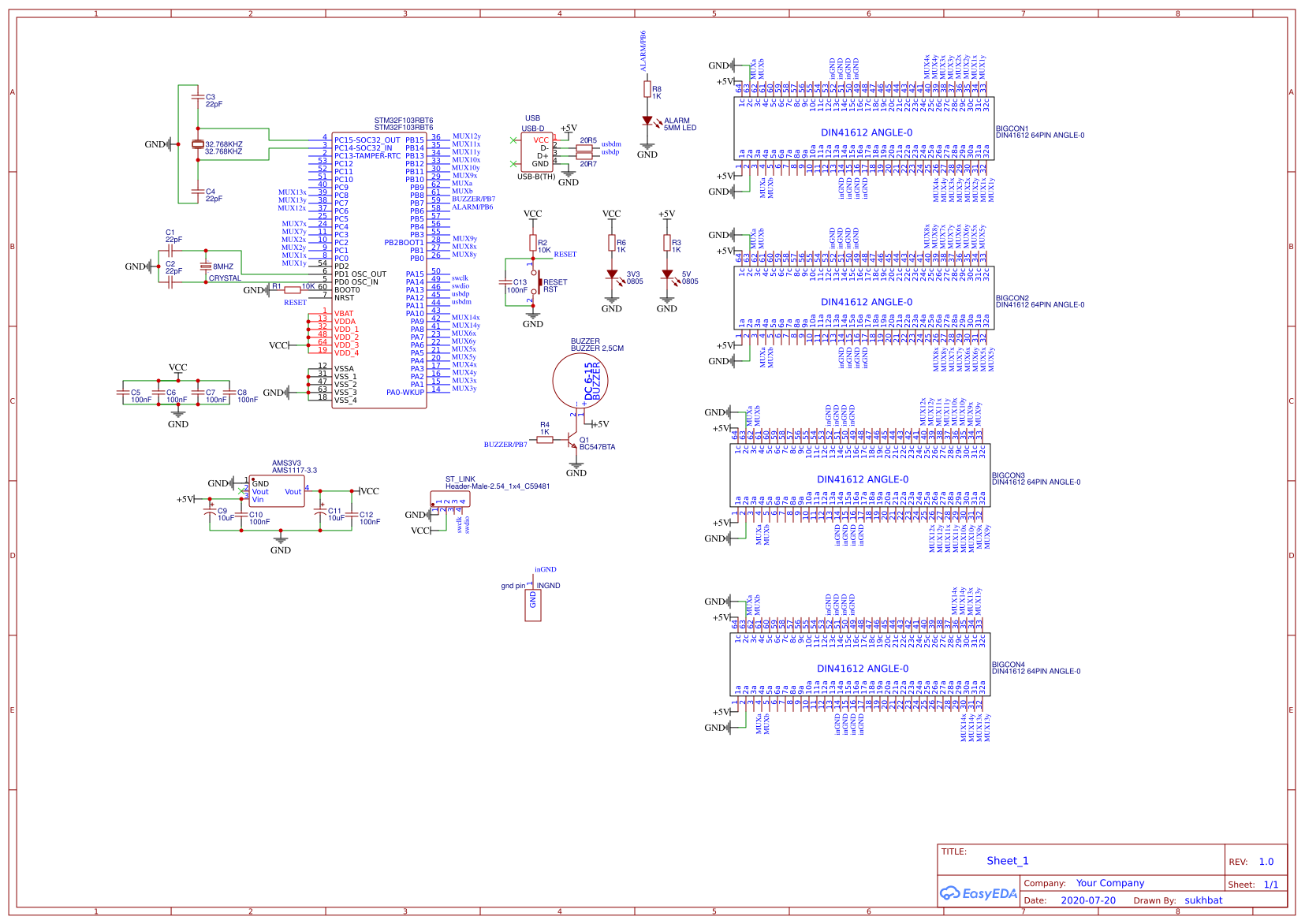 FAAR MainBoard stm32f103rbt6 - EasyEDA open source hardware lab
