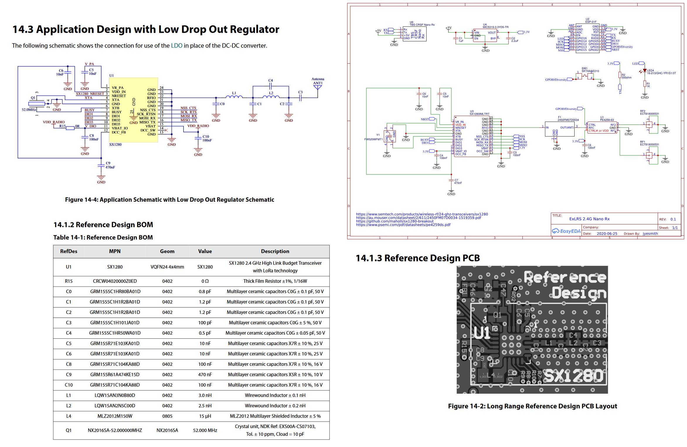 ExpressLRS sx1280 Rx Diversity - OSHWLab