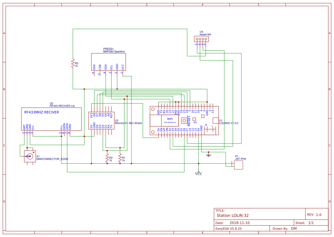 Station Lolin32 - EasyEDA open source hardware lab