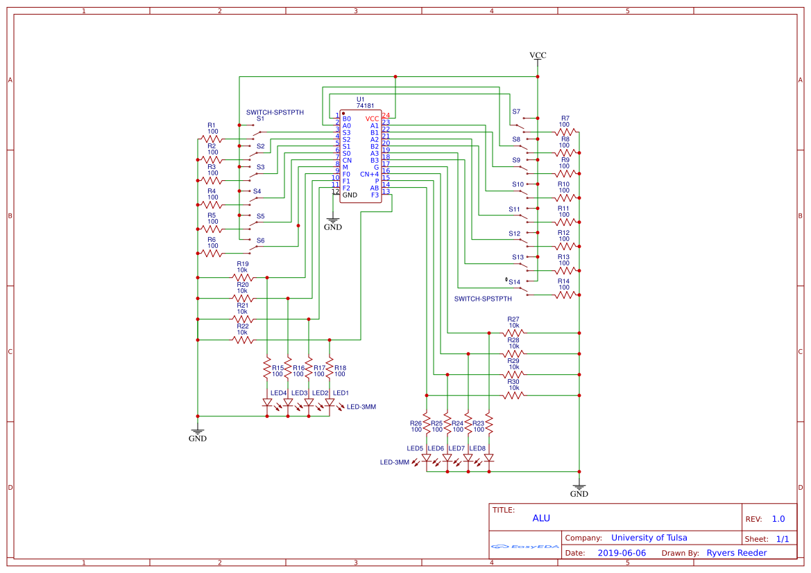ALU_Design - Platform for creating and sharing projects - OSHWLab