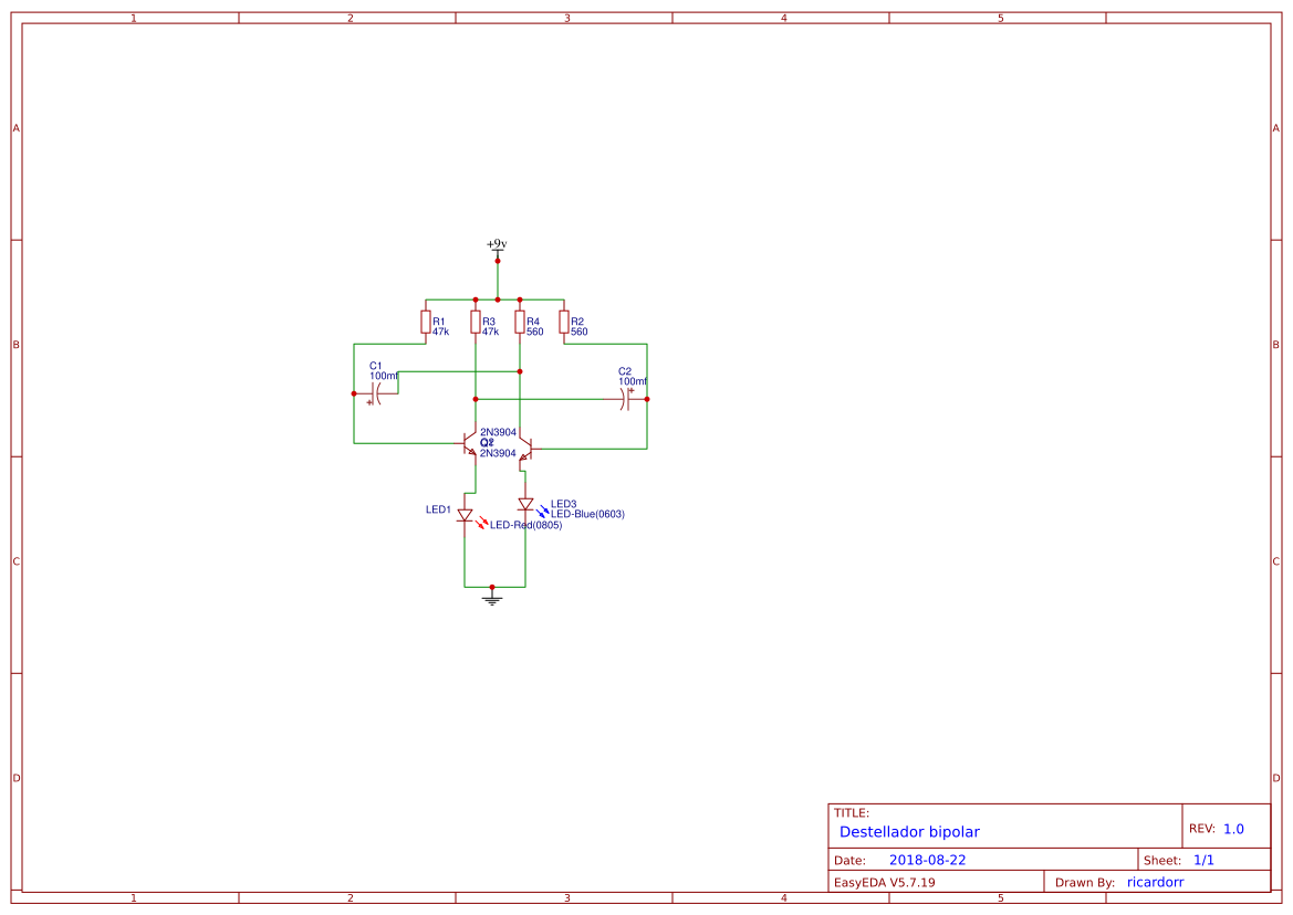 destellador bipolar - EasyEDA open source hardware lab