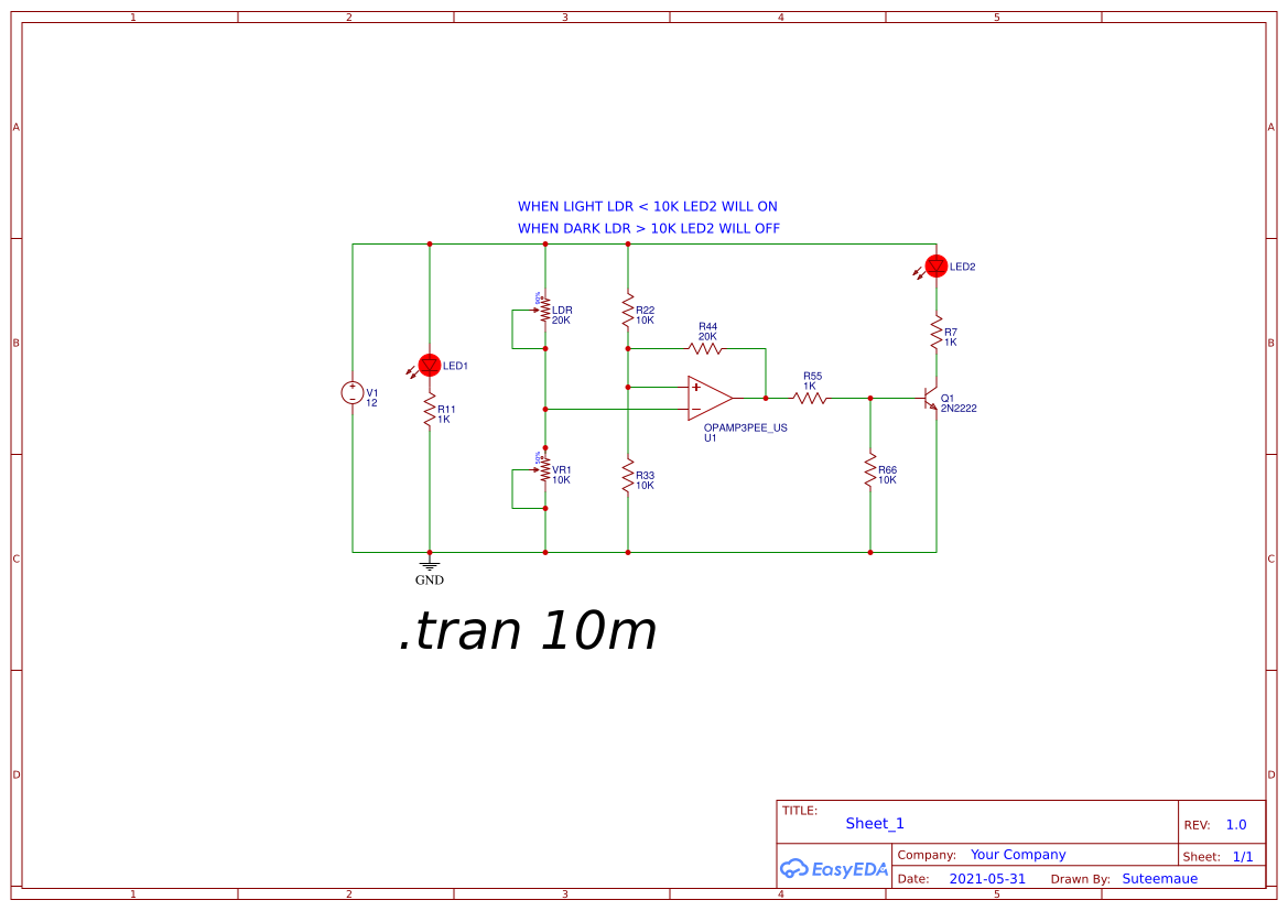 Light ON/OFF LDR - EasyEDA open source hardware lab