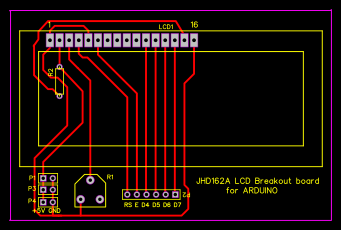 JHD162A Breakout Board - EasyEDA open source hardware lab