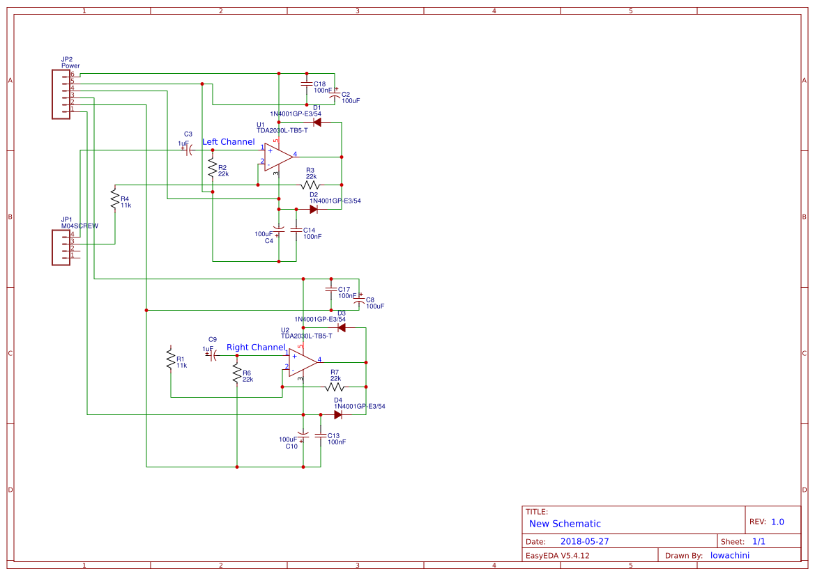 TDA 2030 Balanced - EasyEDA open source hardware lab