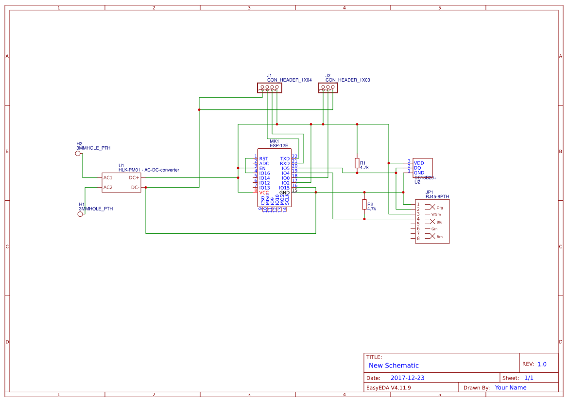 ESP - DS18B20 - EasyEDA open source hardware lab