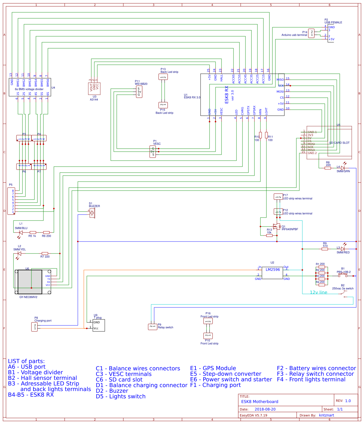 ESK8 motherboard - OSHWLab