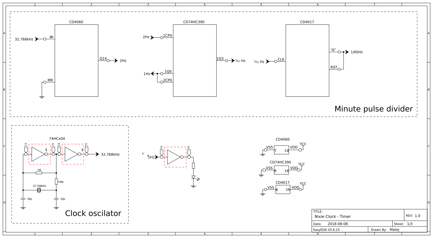 Nixie Clock - EasyEDA open source hardware lab