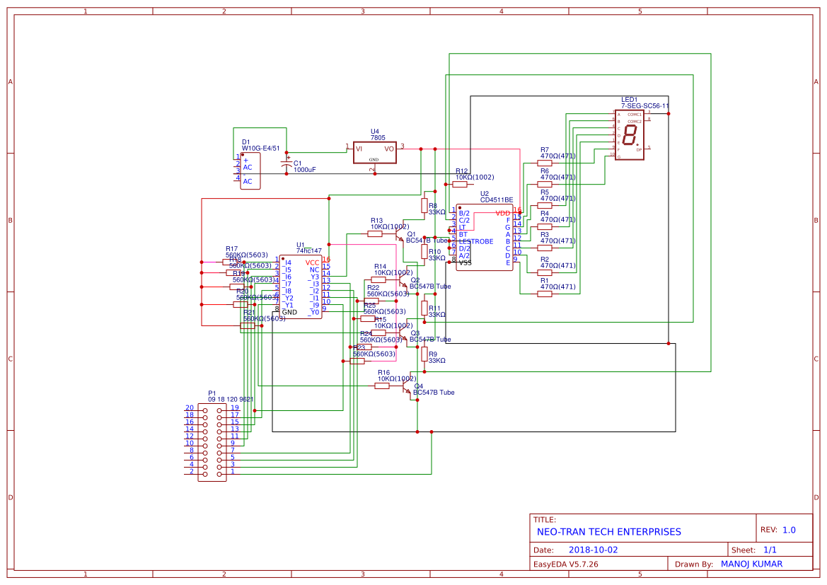 New Project LED 7 SEGMENT WATER LEVEL - Platform for creating and sharing projects - OSHWLab