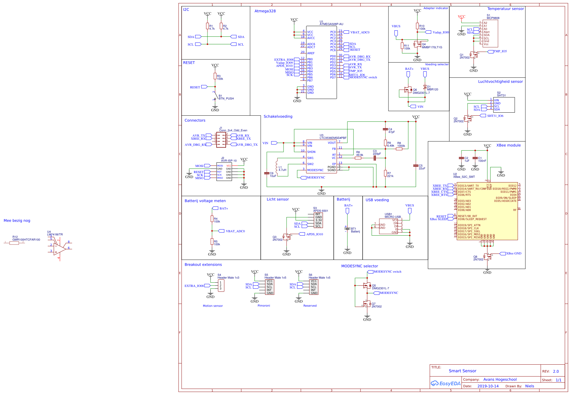 Smart sensor v.2 - EasyEDA open source hardware lab