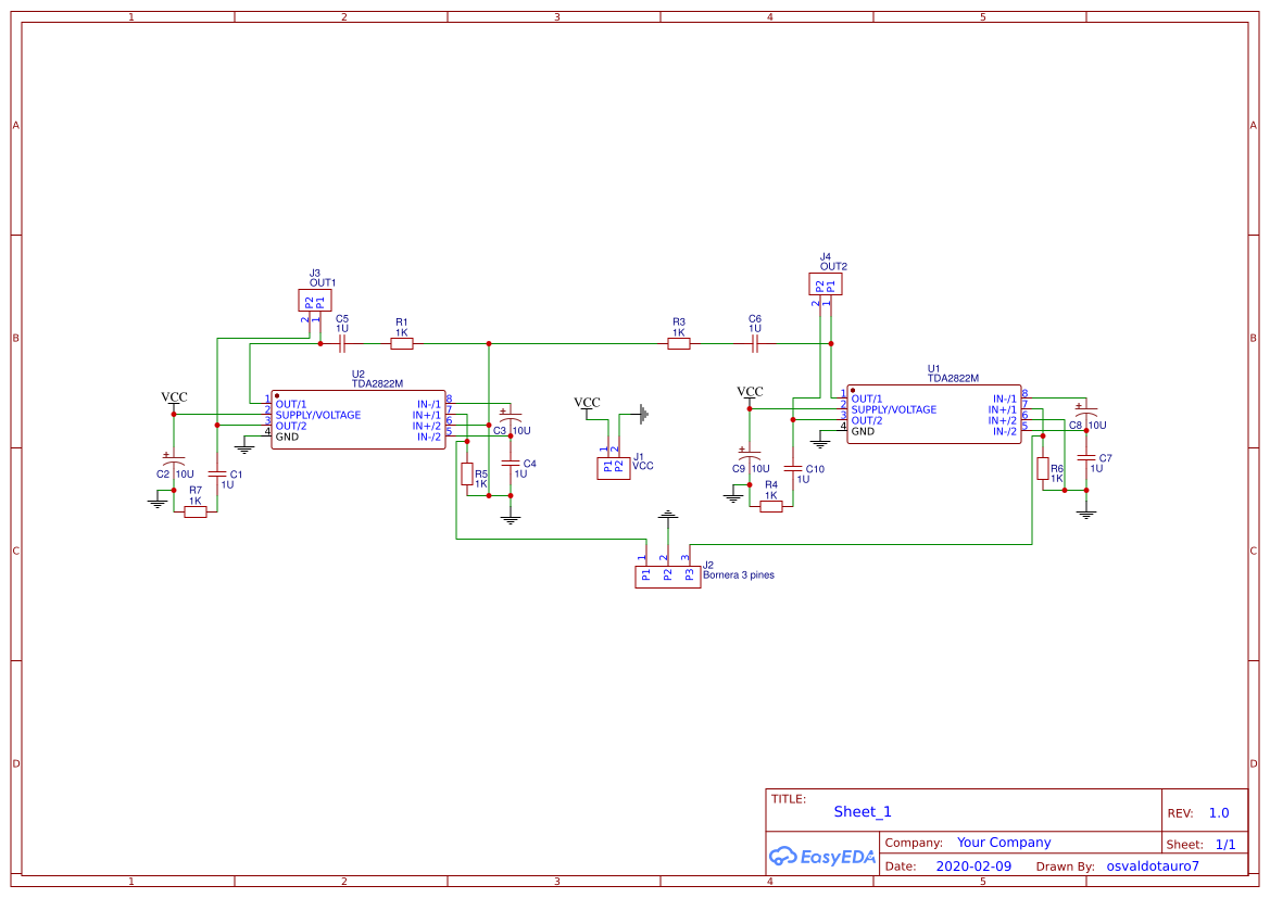 tda2822 - Platform for creating and sharing projects - OSHWLab