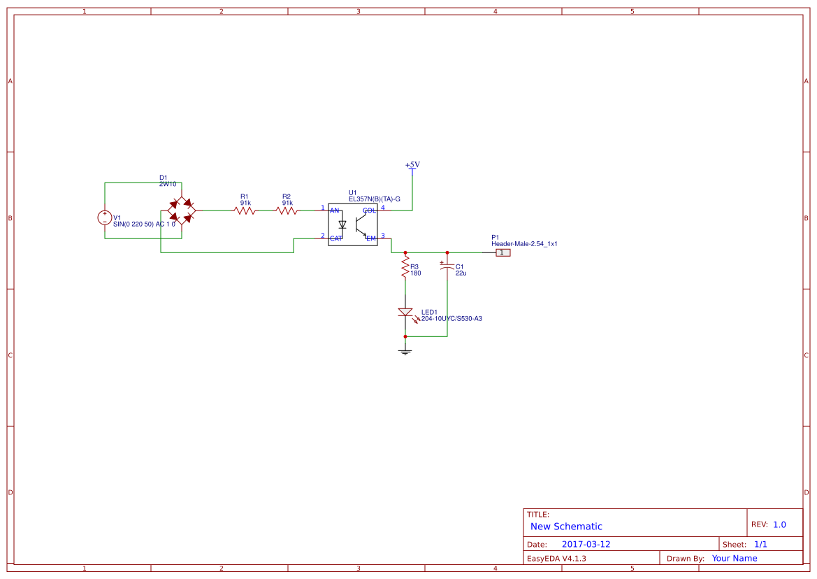 Simple stupid detector of 220v - OSHWLab