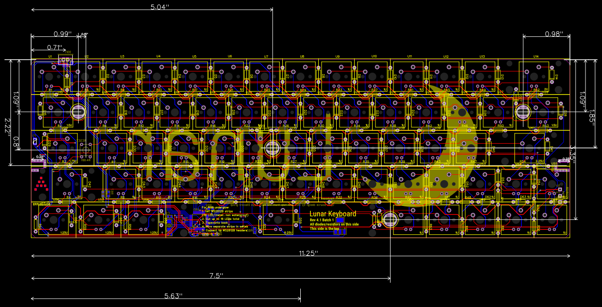 Lunar Keyboard Rev4 copy - OSHWLab