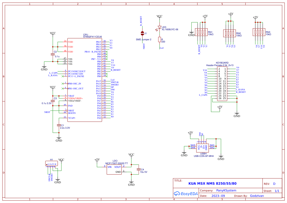 KUA for MSX NMS 8250/55/80 - EasyEDA open source hardware lab