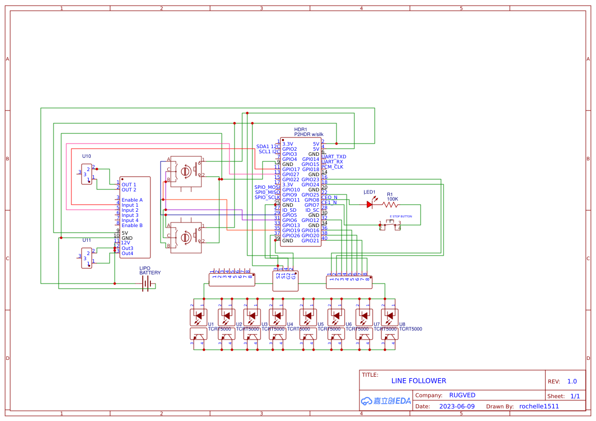LINE FOLLOWER - EasyEDA open source hardware lab