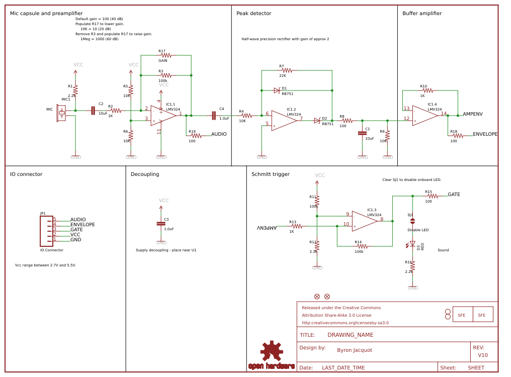 Sound Detector (Open hardware) - OSHWLab