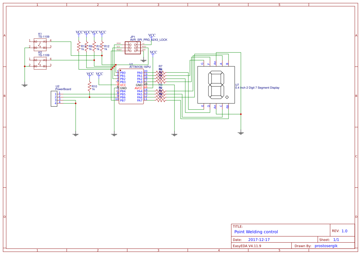 Point Welding Controller - OSHWLab